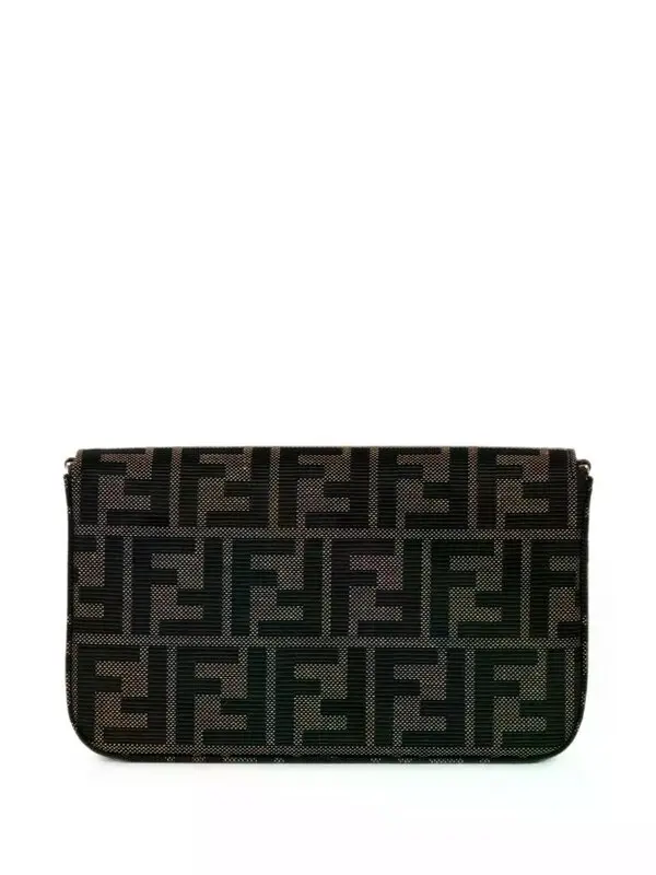 Fendi Zucca Ff-motif Clutch Bag - Black