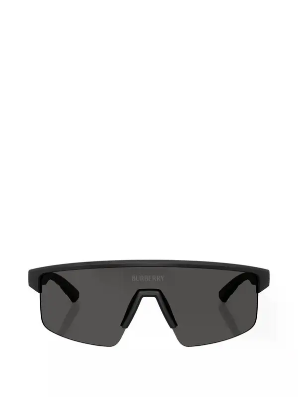 Burberry Semi-rim Rectangle Sunglasses - Black