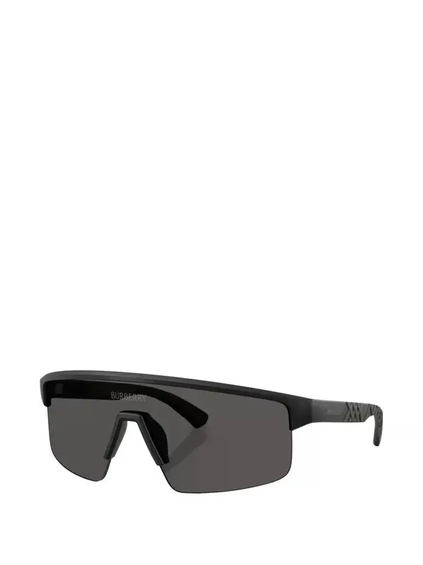 Burberry Semi-rim Rectangle Sunglasses - Black