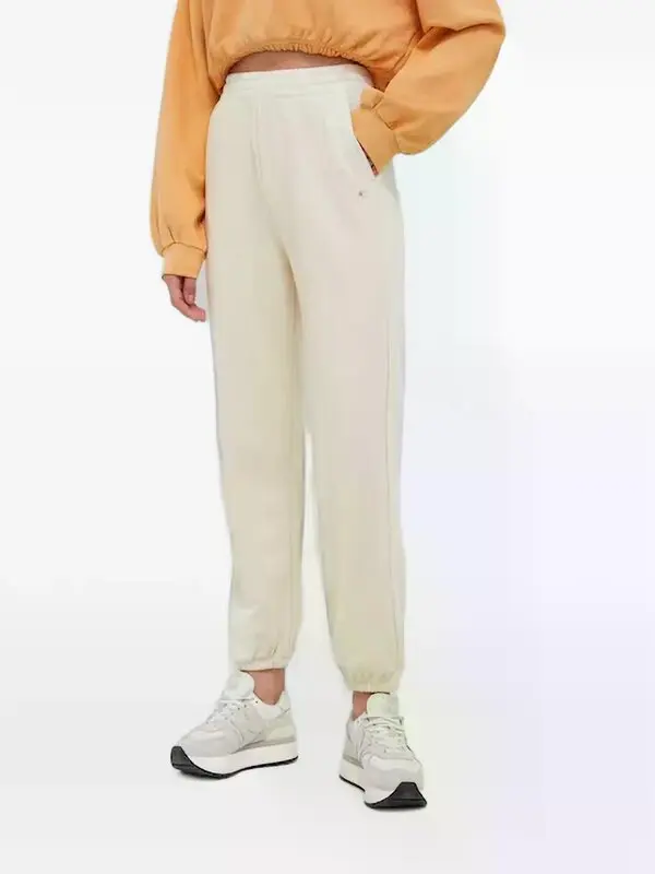 Champion Logo-embroidered Elasticated Track Pants - Neutrals