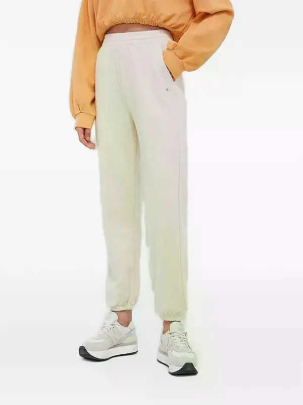 Champion Logo-embroidered Elasticated Track Pants - Neutrals