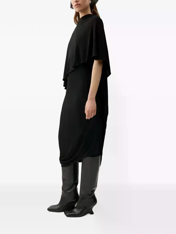 Rodebjer Kate Caped Asymmetrical Midi Dress