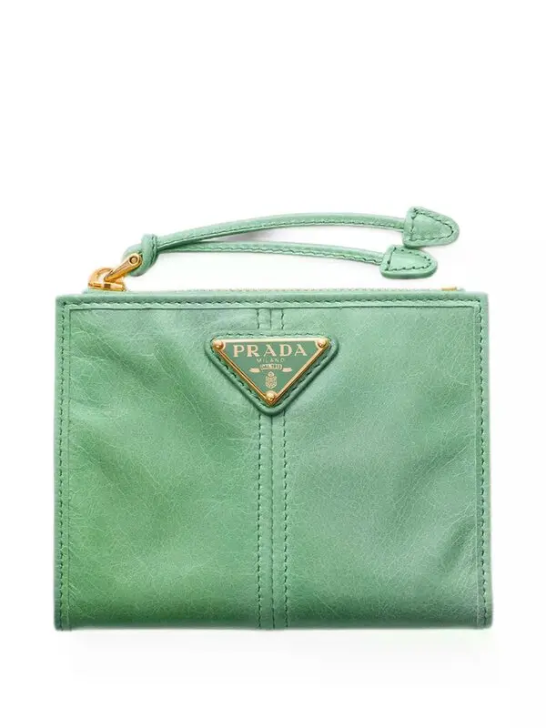 Prada Small Leather Wallet - Green