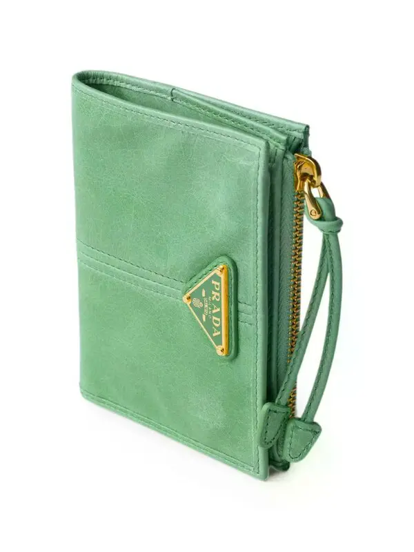 Prada Small Leather Wallet - Green