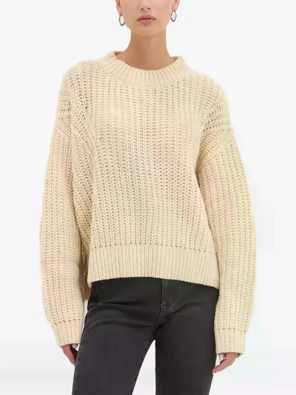 BILLABONG Good Fortune Chunky-knit Crew-neck Sweater - Neutrals
