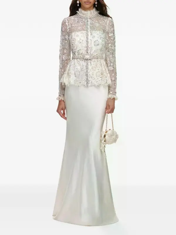 SELF-PORTRAIT Sequin-embellished Maxi Dress