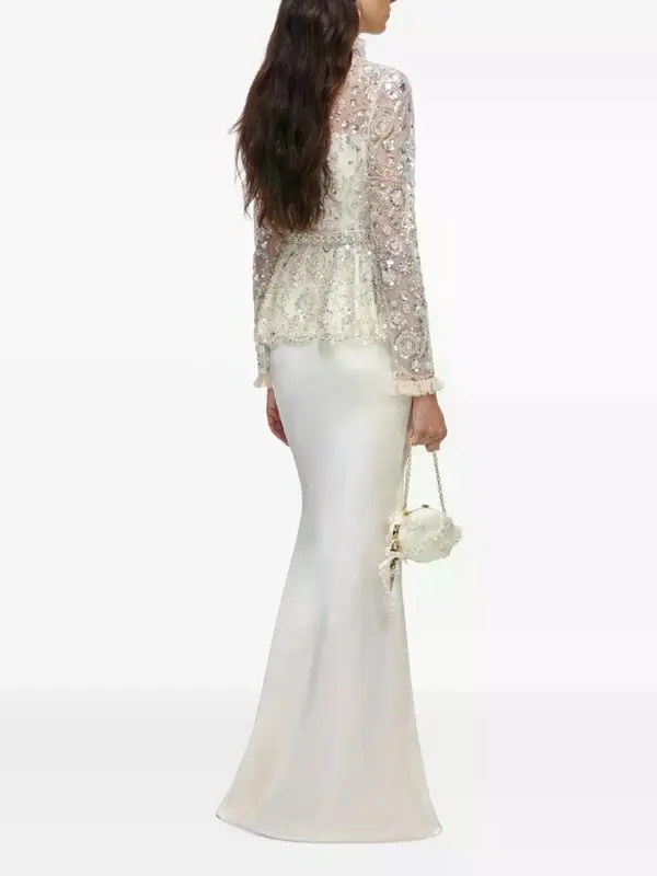 SELF-PORTRAIT Sequin-embellished Maxi Dress