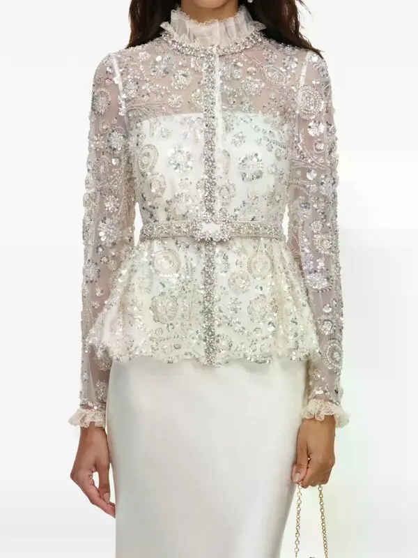 SELF-PORTRAIT Sequin-embellished Maxi Dress