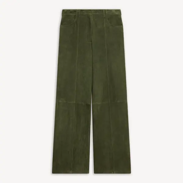 Theory Wide-leg Pant In Suede
