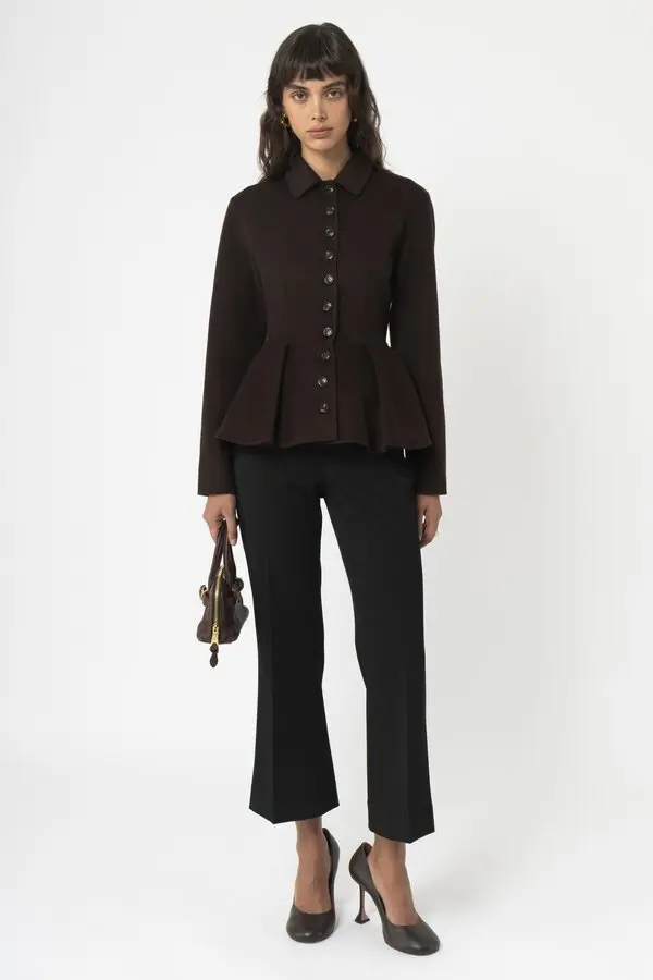 Arakii Wool Peplum Jacket
