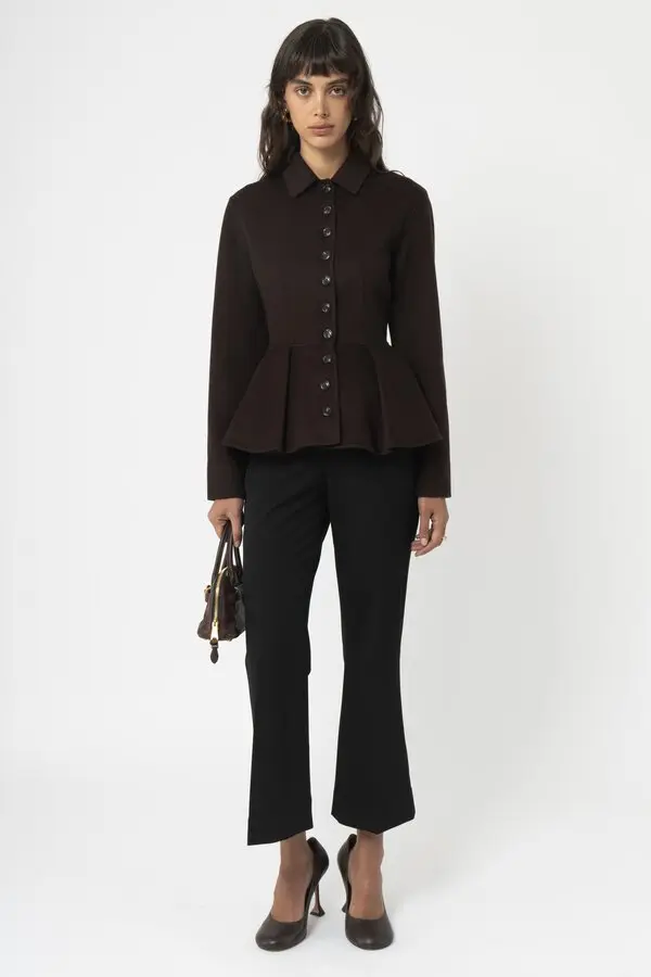 Arakii Wool Peplum Jacket