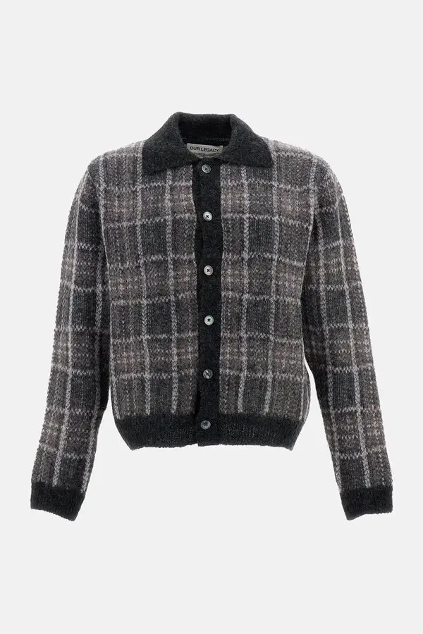 Our Legacy Fuzzy Alpaca Blend Polo Sweater - Multicolor