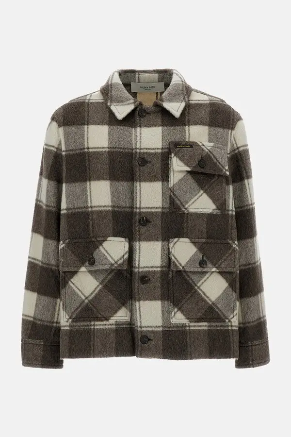 GOLDEN GOOSE Journey Check Boxy Shirt Jacket