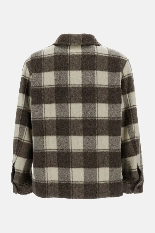 GOLDEN GOOSE Journey Check Boxy Shirt Jacket - Multicolor
