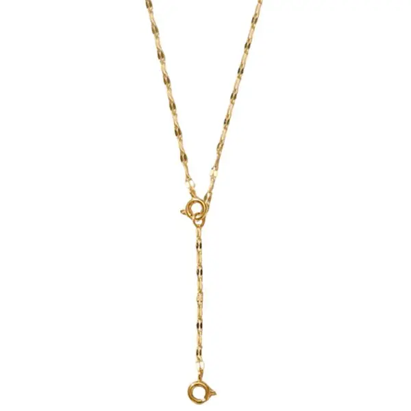 ALEXIE OF ATHENS Gemma Mirror Drop Chain Charm Necklace - Gold