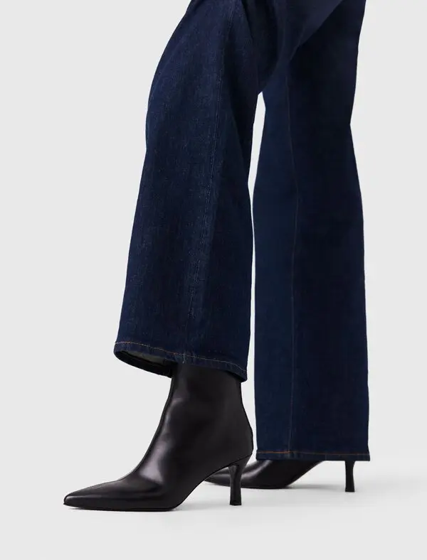 Maje Leather Ankle Boots