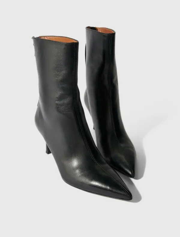 Maje Leather Ankle Boots
