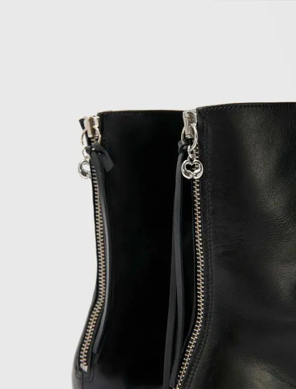 Maje Leather Ankle Boots