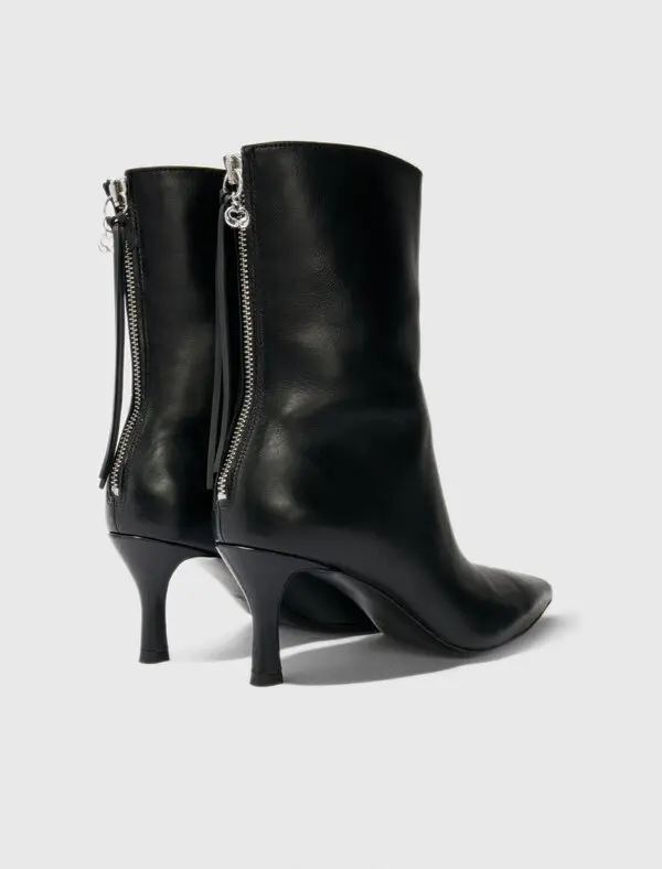 Maje Leather Ankle Boots
