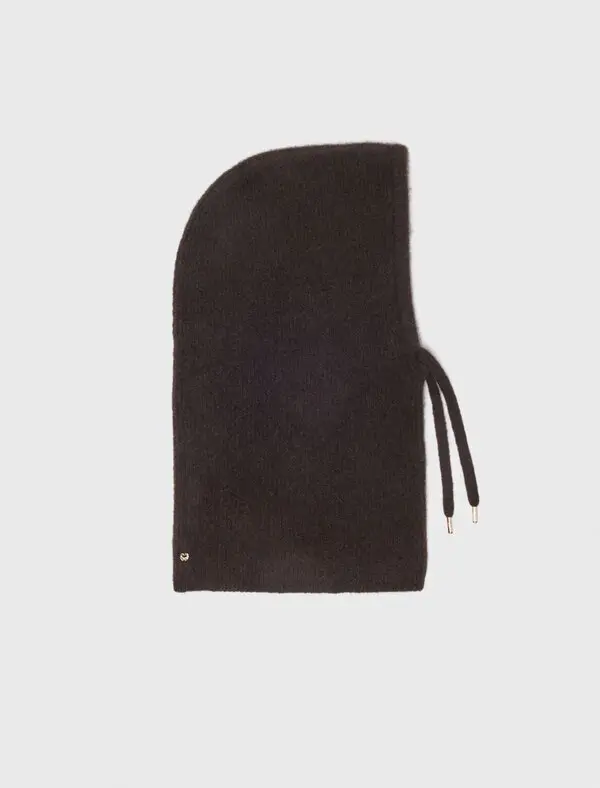 Maje Yak Wool Balaclava - Dark Brown