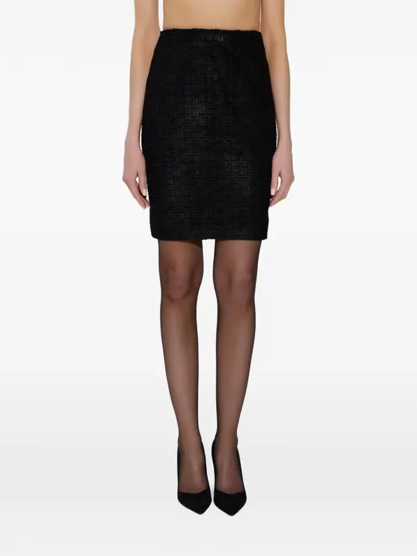 Balmain Monogram Midi Skirt