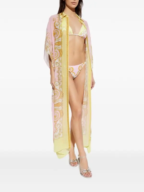 Versace Barocco Print Bikini Top - Multicolor
