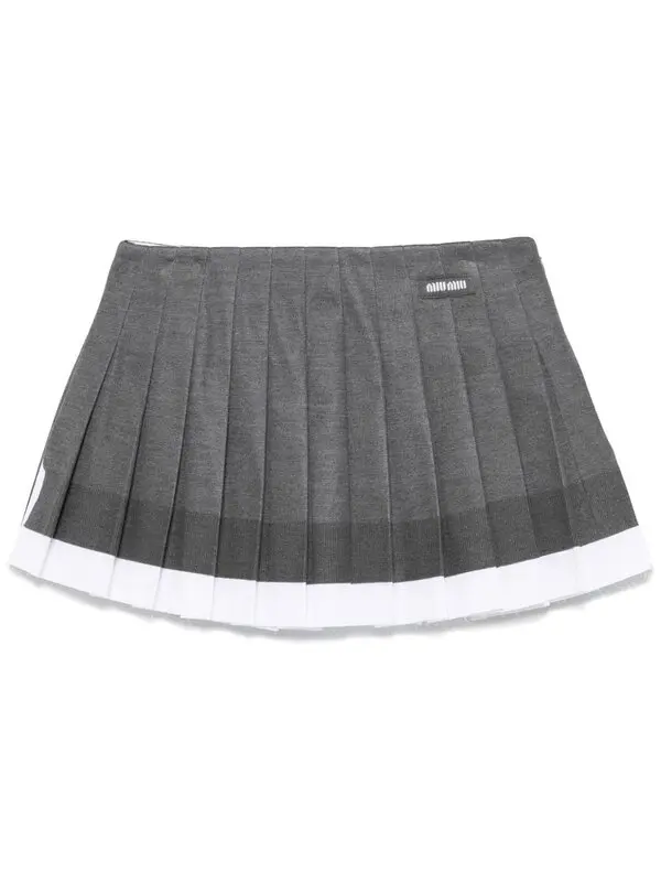 Miu Miu Pleated Mini Skirt - Multicolor