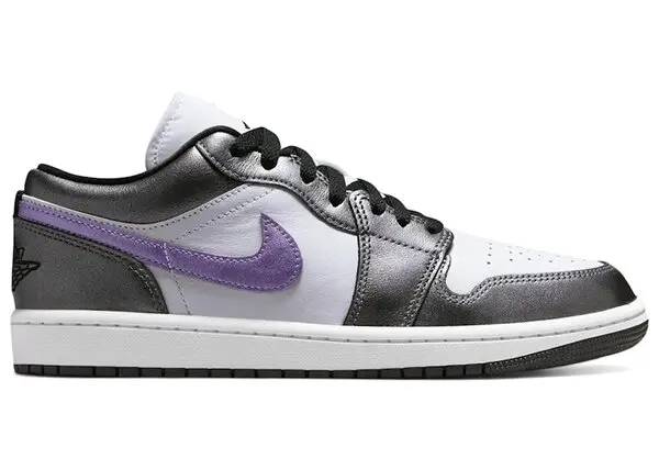 JORDAN 1 Low Se Metallic - White/grape Ice/black