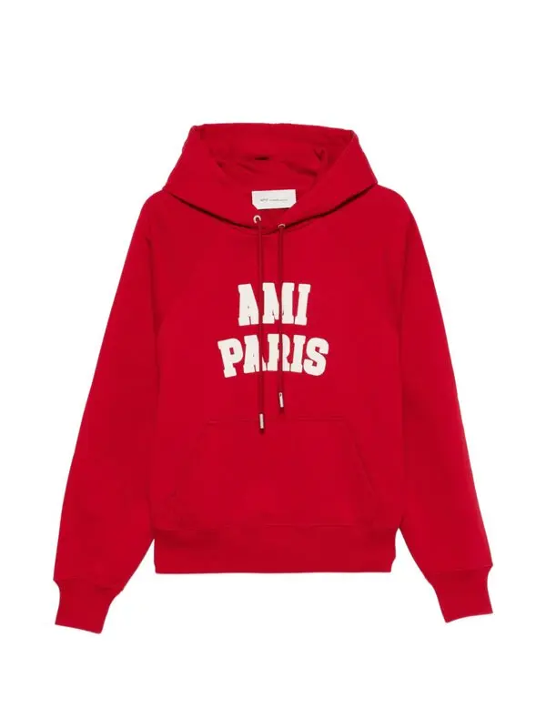 AMI Paris Logo Cotton Hoodie - Multicolor