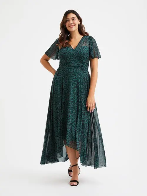 SCARLETT & JO Tilly Animal Print Sweetheart Dress