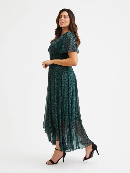 SCARLETT & JO Tilly Animal Print Sweetheart Dress