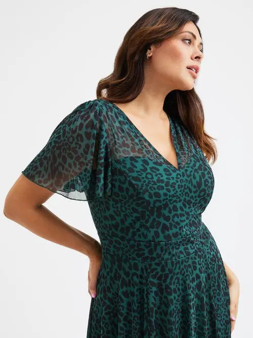 SCARLETT & JO Tilly Animal Print Sweetheart Dress