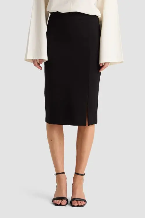 RESIDUS Leman Straight Jersey Midi Skirt