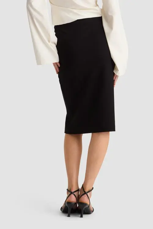 RESIDUS Leman Straight Jersey Midi Skirt