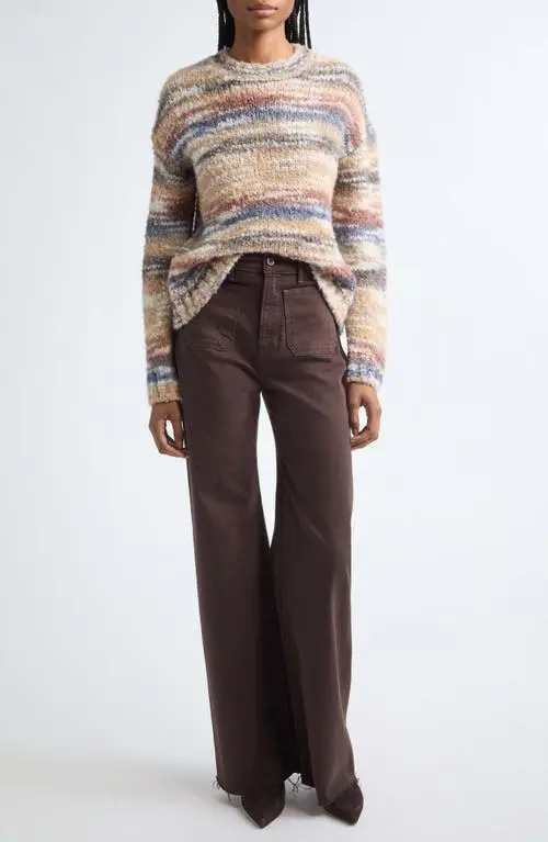 Veronica Beard Grant High Waist Wide Leg Jeans - Espresso