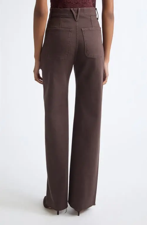 Veronica Beard Grant High Waist Wide Leg Jeans - Espresso