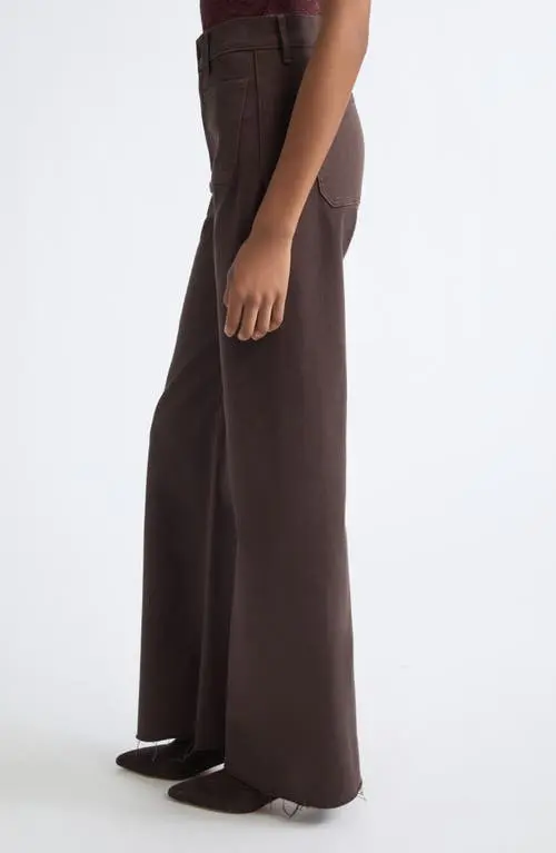 Veronica Beard Grant High Waist Wide Leg Jeans - Espresso