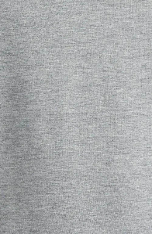 Canali Silk & Cotton Long Sleeve Polo - Light Grey