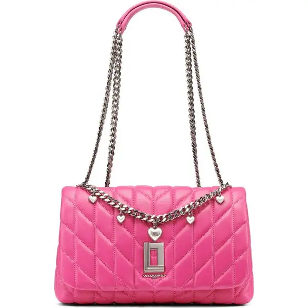 Karl Lagerfeld Paris Lafayette Shoulder Bag - Fuchsia