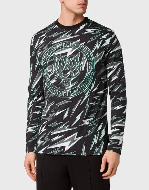 PLEIN SPORT T-shirt Round Neck Ls Tiger