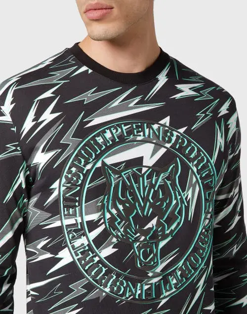 PLEIN SPORT T-shirt Round Neck Ls Tiger