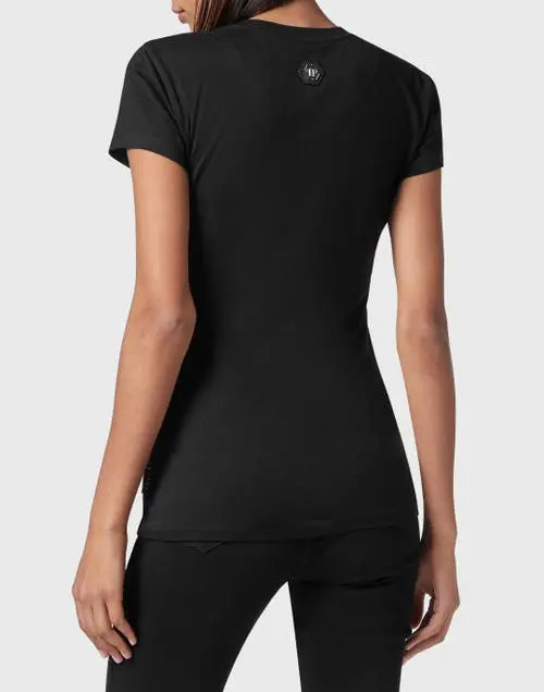 Philipp Plein T-shirt Round Neck Ss Signature - Black