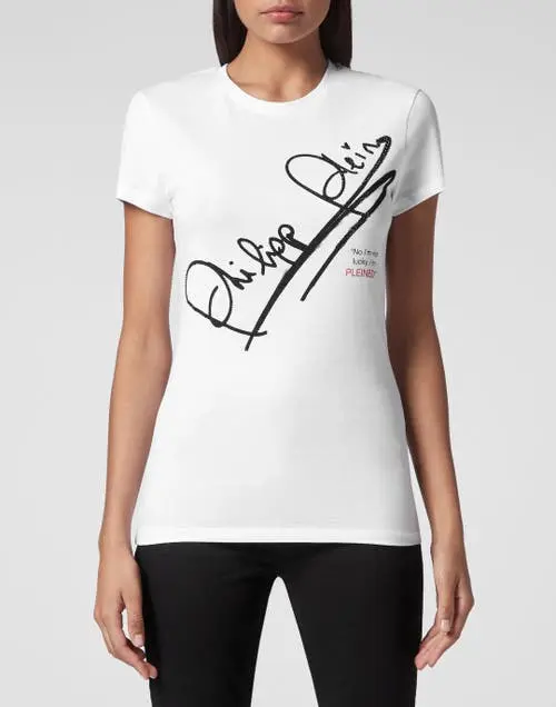 Philipp Plein T-shirt Round Neck Signature - White