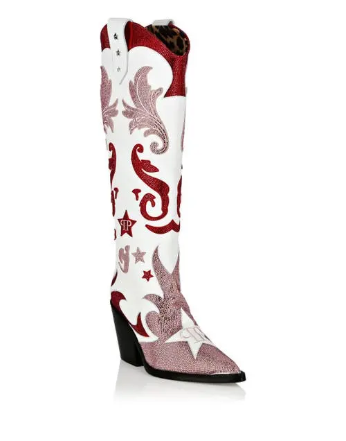 Philipp Plein Boots Mid Heels High Stars