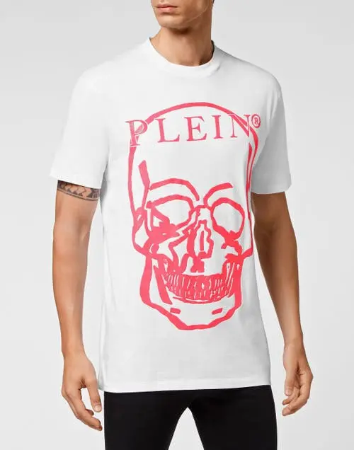 Philipp Plein Jersey T-shirt Round Neck Ss Skull And Plein