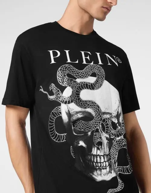 Philipp Plein T-shirt Round Neck Ss Stones Snake