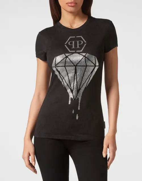 Philipp Plein T-shirt Round Neck Sexy Pure Fit - Black