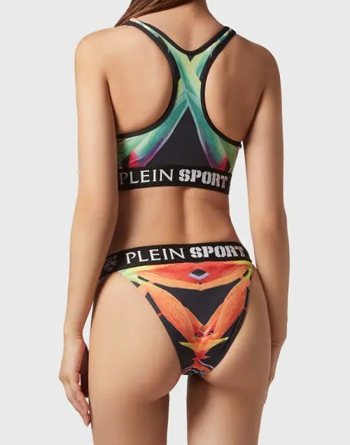 PLEIN SPORT Bikini Flowers - Black/multicolored