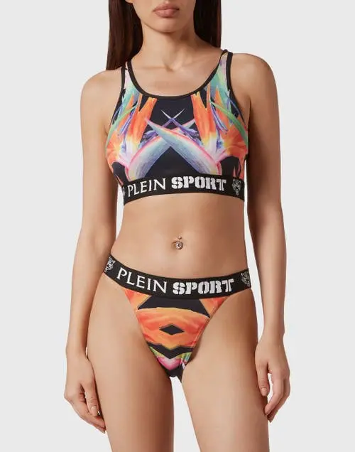 PLEIN SPORT Bikini Flowers - Black/multicolored
