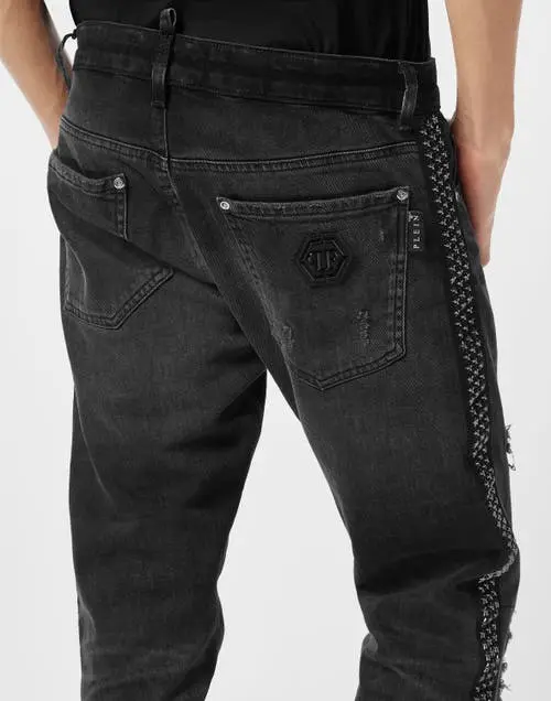 Philipp Plein 5-pocket Super Straight Cut Jeans Stars